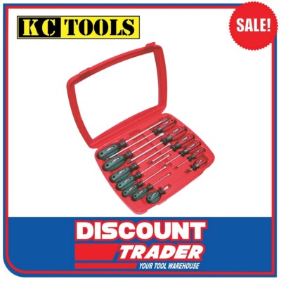 KC Tools Pro Series Anti Slip 13 Piece Blade & Phillips Screwdriver Set ...