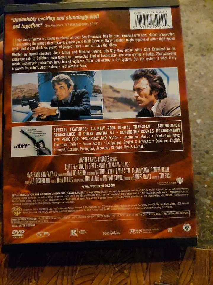 Magnum Force (DVD, 2001, Clint Eastwood Collection) 85391859925| eBay