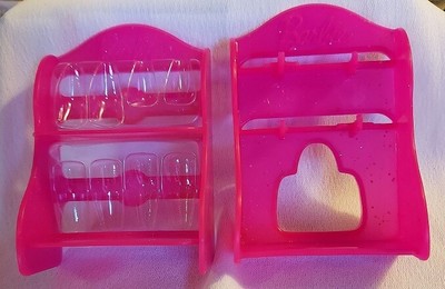 Barbie Doll Sparkling Pink Shoe & Purse Racks Set Accessories - NWOT | eBay