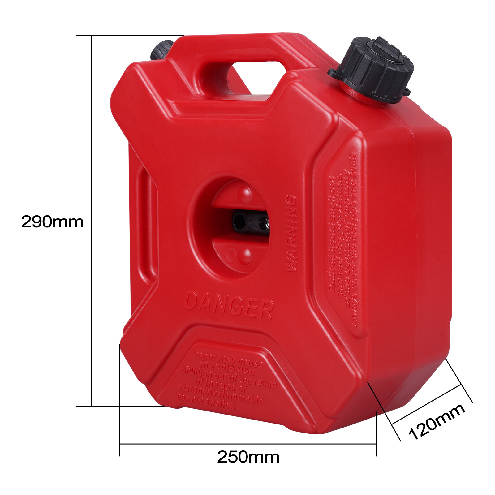 1.3Gallon 5L Extra Gas Can Petrol Spare Tank Container For Car For ...