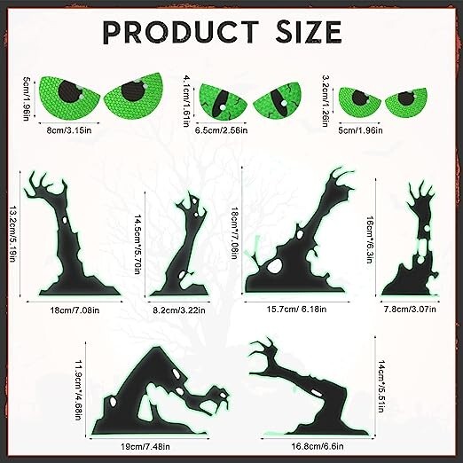 22 Pcs Halloween Magnetic Peep Eye for Fridge Eyes Ghost Hand Magnets ...