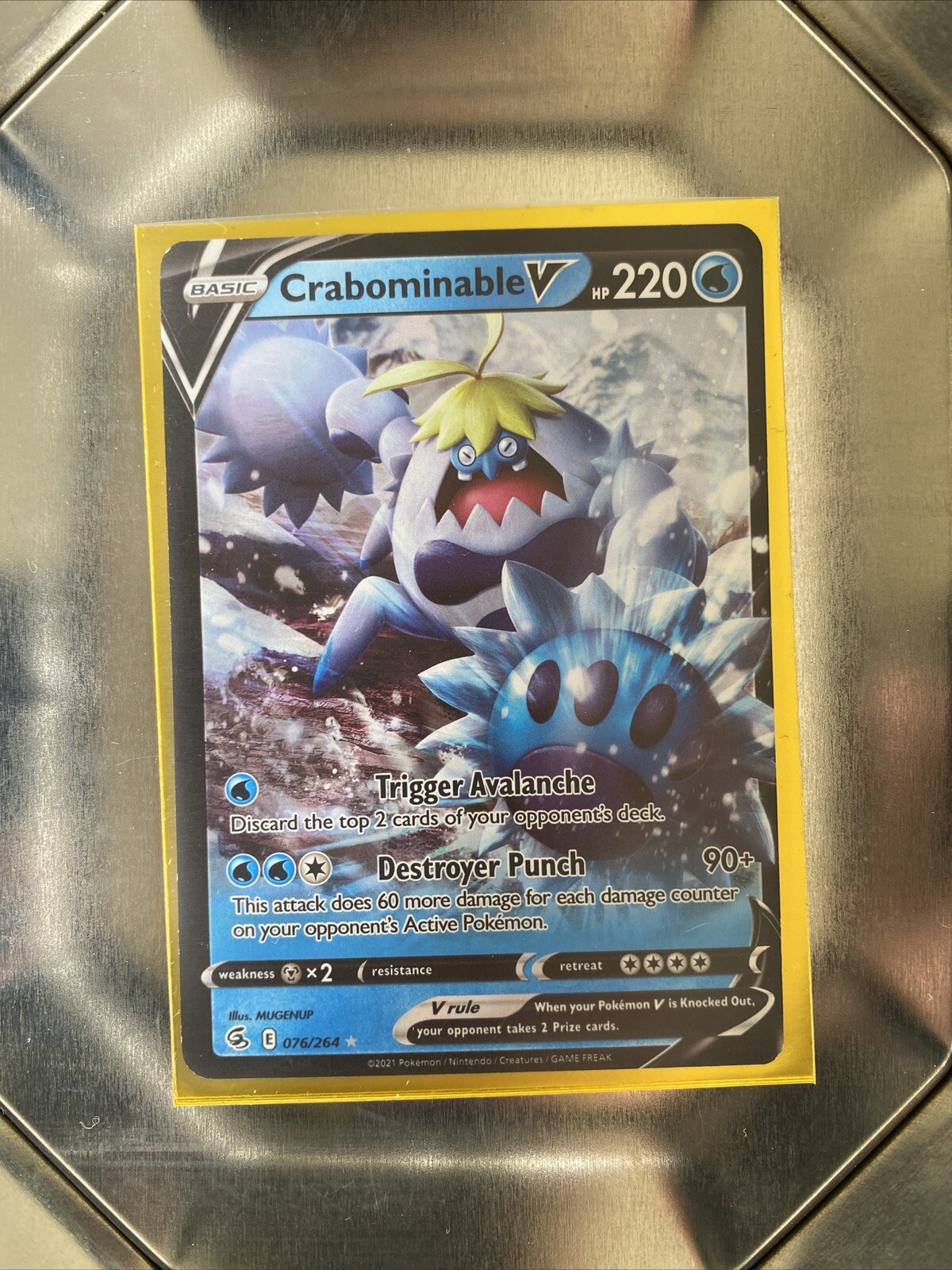 Crabominable V 076/264 Fusion Strike NM-Mint Full Art Ultra Rare ...