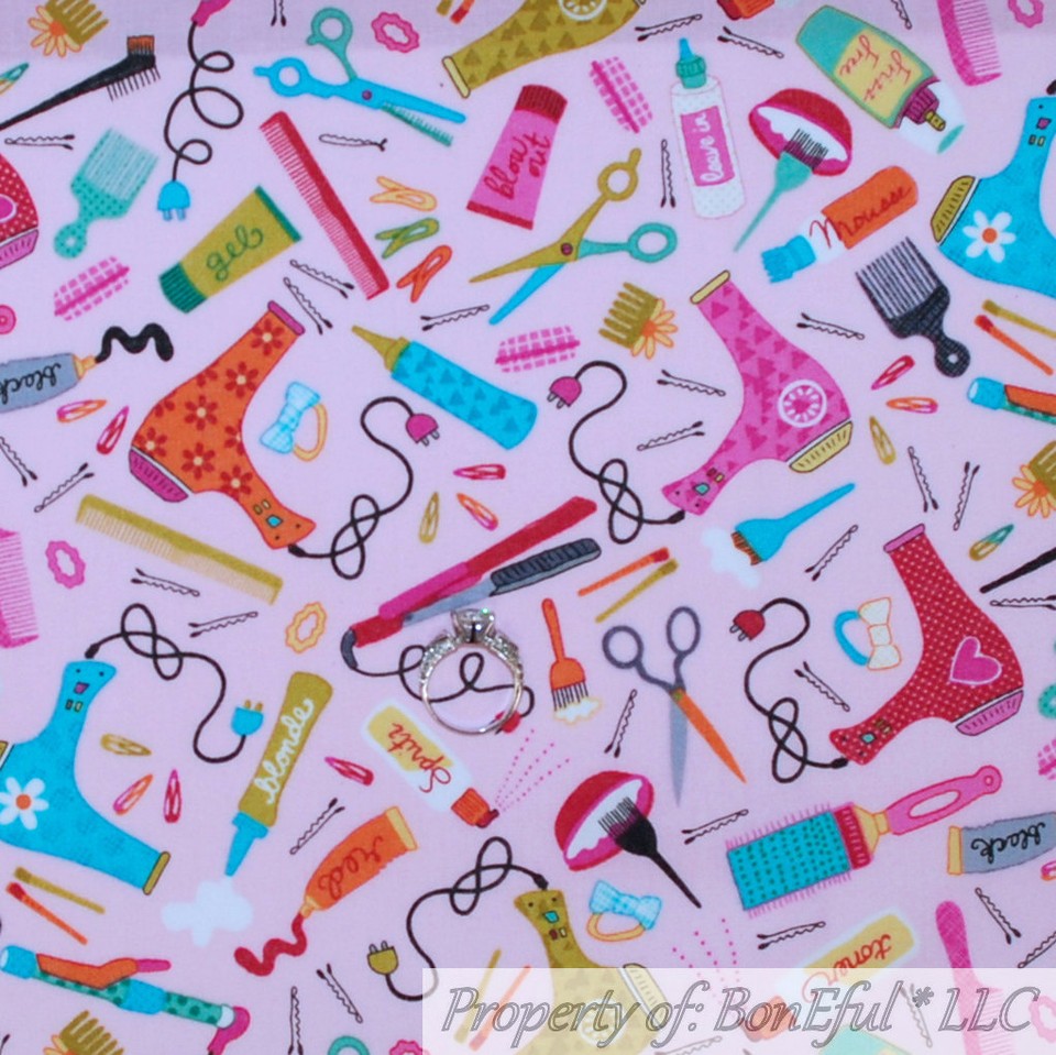 BonEful FABRIC FQ Cotton Quilt Pink Disney Ariel Princess Little ...