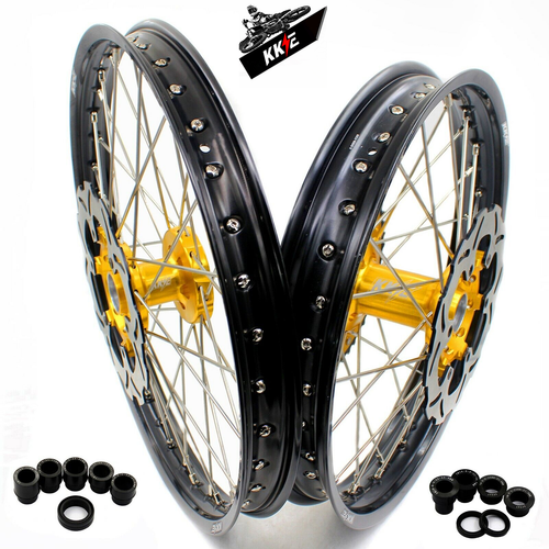 KKE 21&19 Mx Dirt Bike Wheels Fit YAMAHA YZ125 YZ250 YZ250F YZ450F Rims ...