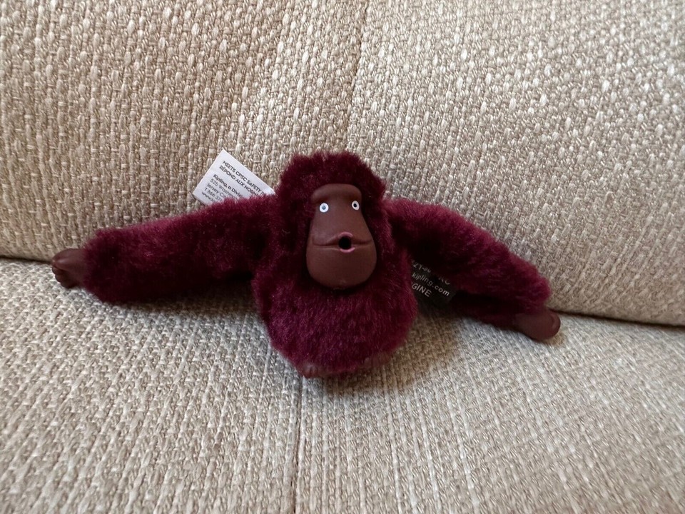 NWT KIPLING MONKEY KEYCHAIN KEY RING CHARM BLACK RED GRAY BLUE GREEN ...