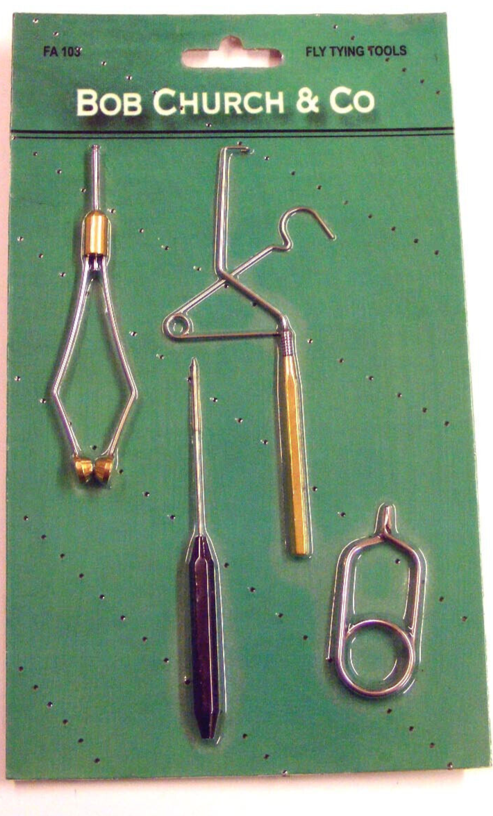 FLY TYING TOOL KITS-BOBBIN HOLDER-BODKIN-HACKLE PLIERS-WHIP FINISH-BOB ...