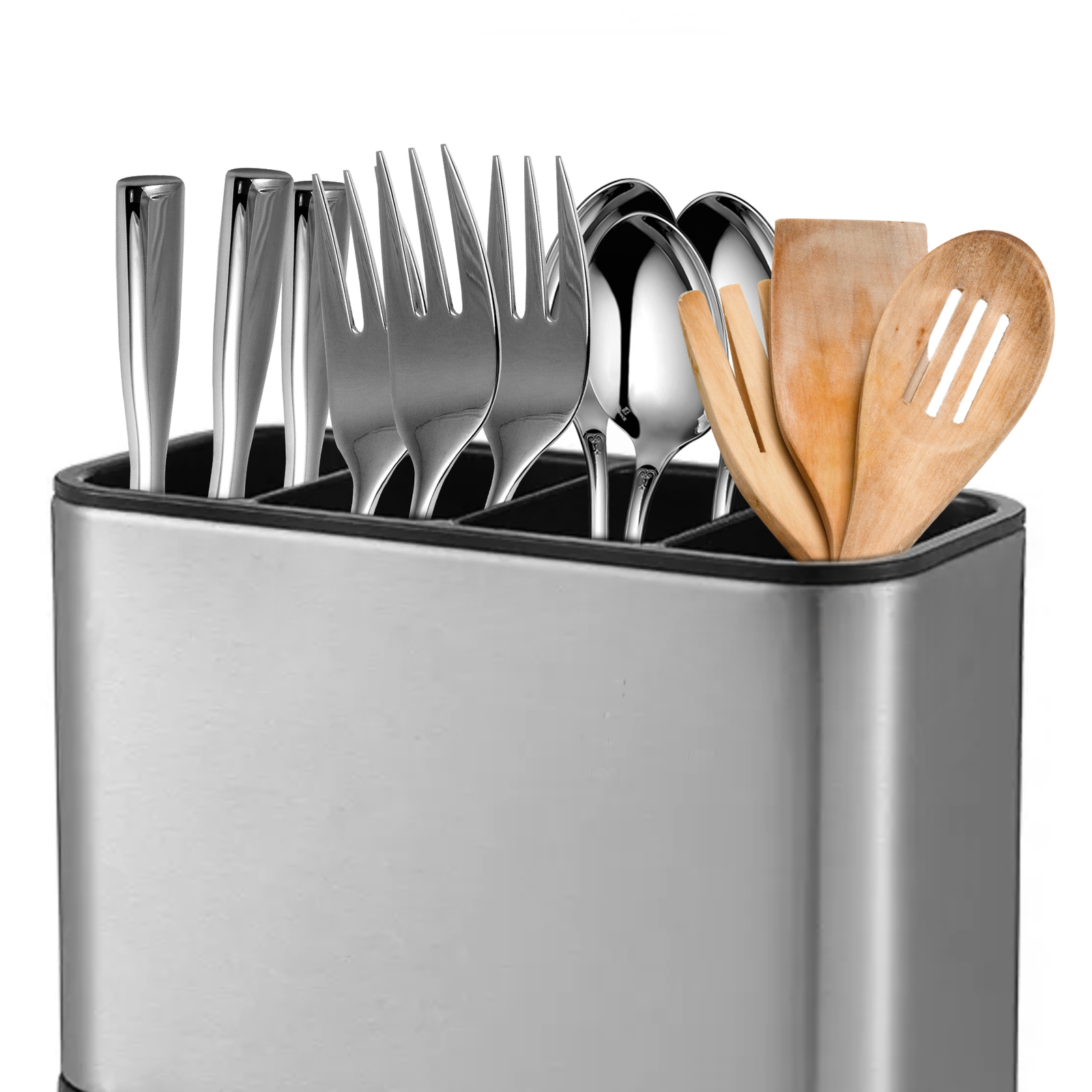 Kitchen Cutlery Holder Spoon Fork Storage Rack Organizer Utensils ...