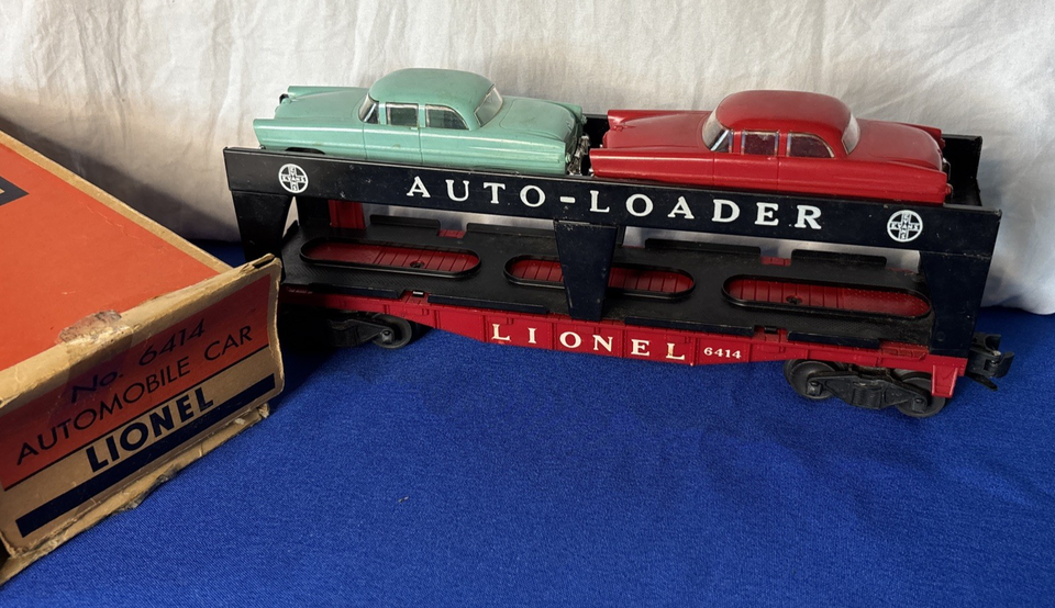 Lionel Postwar No. 6414 Evans Auto Loader Car w/ 2 premium cars ...