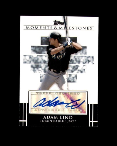 Adam Lind 2008 Moments and Milestones Signed Topps Blue Jays | eBay