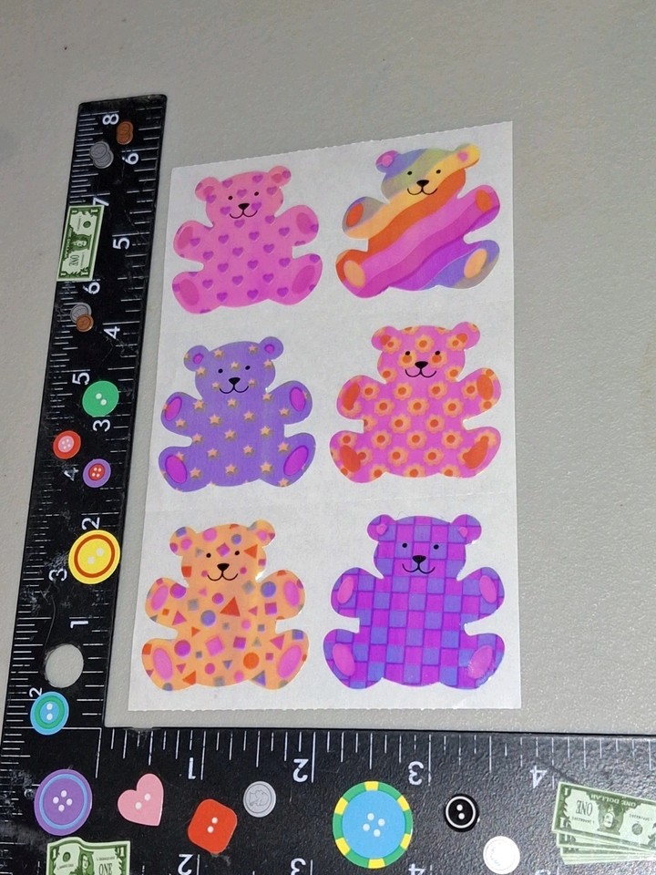 vintage stickers Sandylion Maxi Sheet Or Uncut Sheet,pearly Teddy Bears Rare | eBay