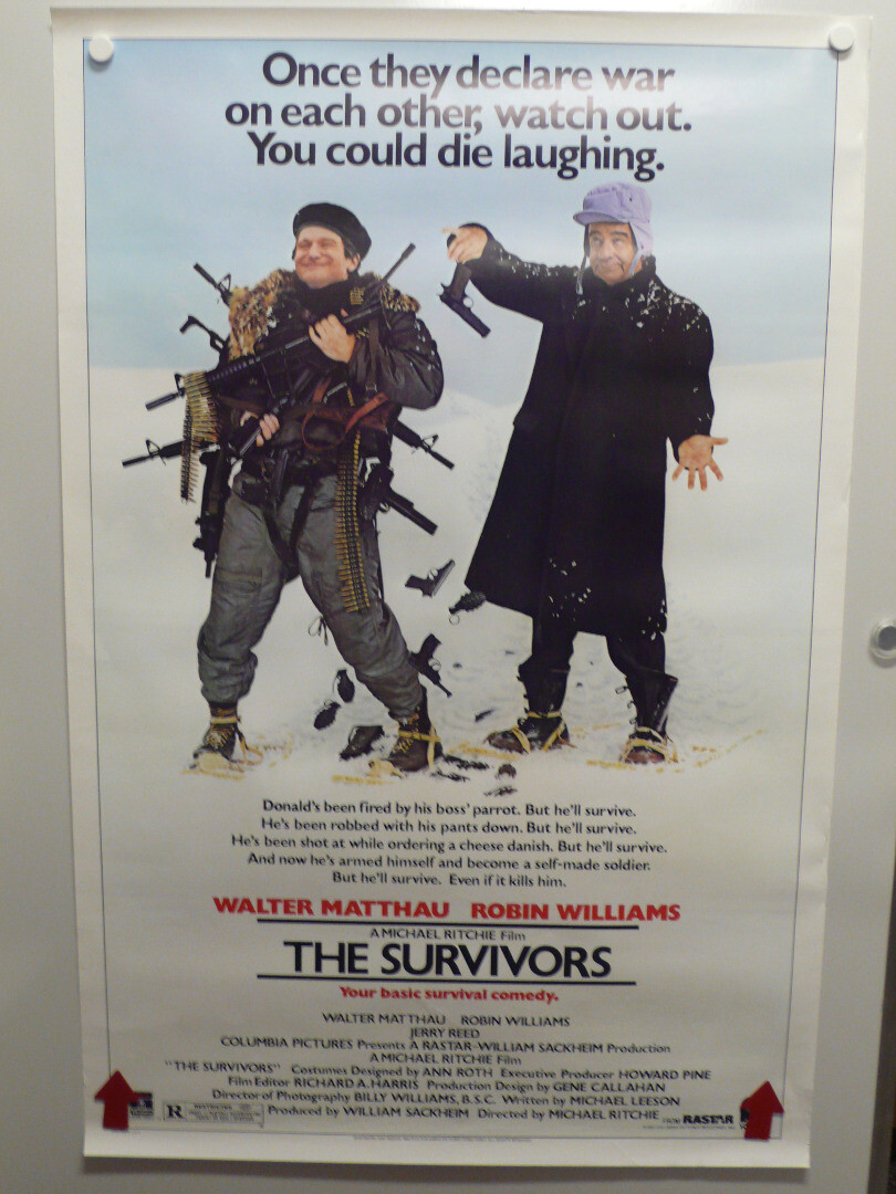 THE SURVIVORS Walter Matthau ROBIN WILLIAMS Original One-Sheet Movie ...