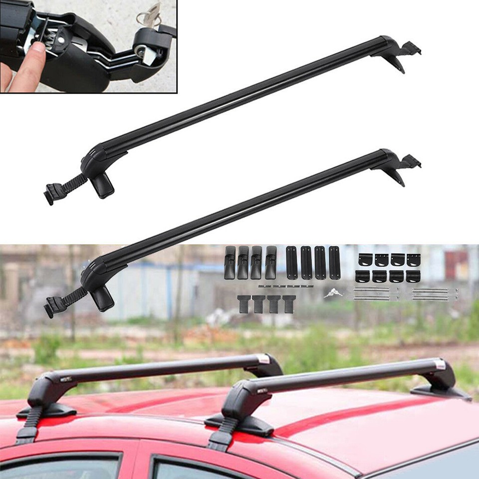 Universal Car Top 2Pcs Roof Rack Cross Bar Rails 48"-54" Adjustable w ...
