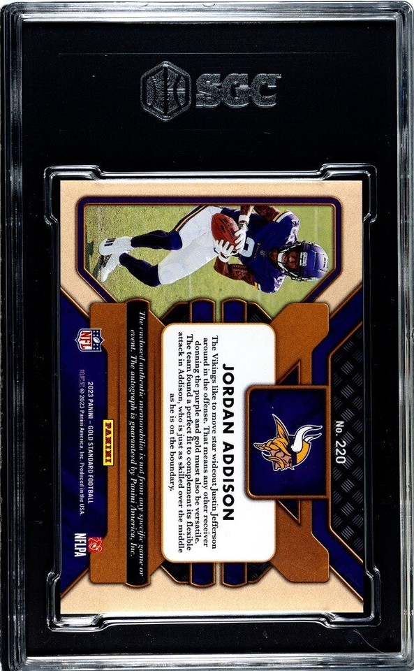 2023 Gold Standard Jordan Addison Material Autographed RPA 8/199 #220 ...