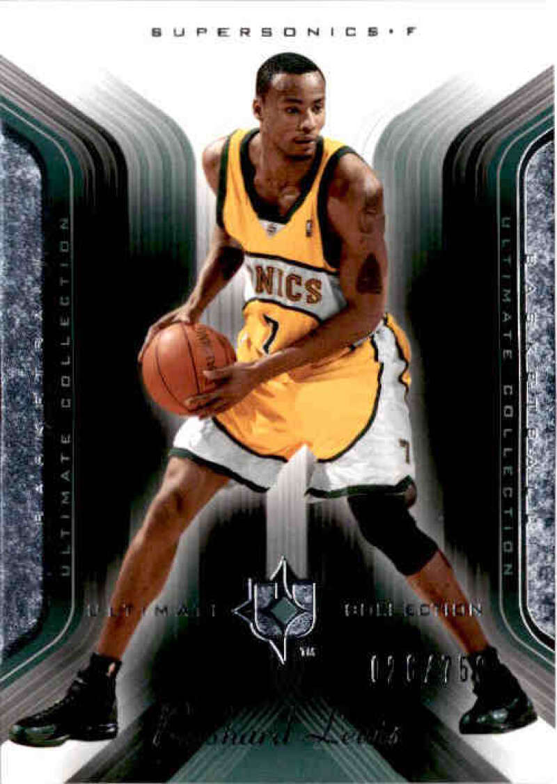 2004-05 UD Ultimate Collection #102 Rashard Lewis /750 Seattle ...