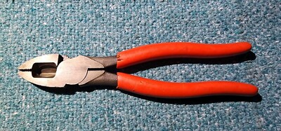 Snap On Tools 57AHLP "The Lineman" Pliers Soft Red Grips 7-1/2" OAL ...
