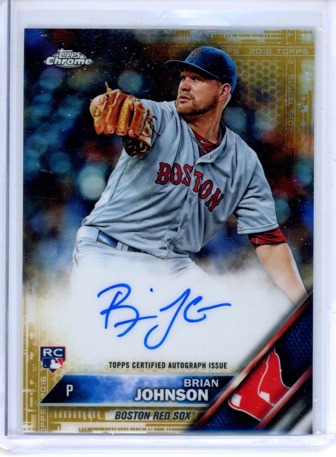 2016 Topps Chrome Brian Johnson RA-BJ Gold Refractor Auto 26/50 Rookie ...