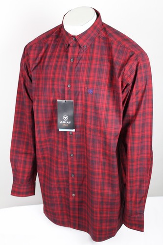Ariat Pro Men's Classic Fit Paxton Long Sleeve Button Shirt Weg Red ...