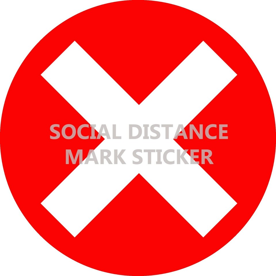 SOCIAL DISTANCE ROUND STICKER | eBay