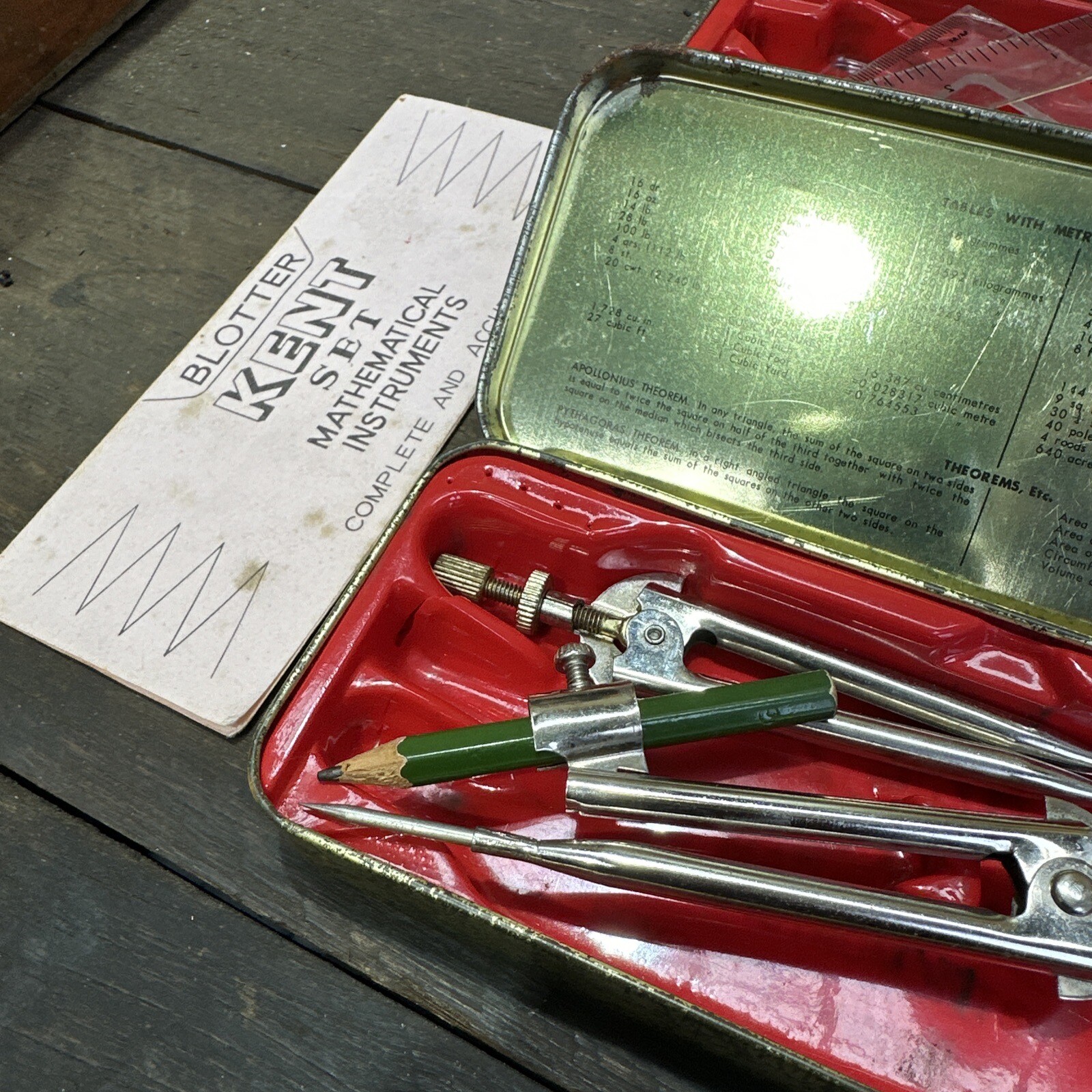 Kent Mathematical Instruments Vintage Tins X 2 With Some Contents | eBay