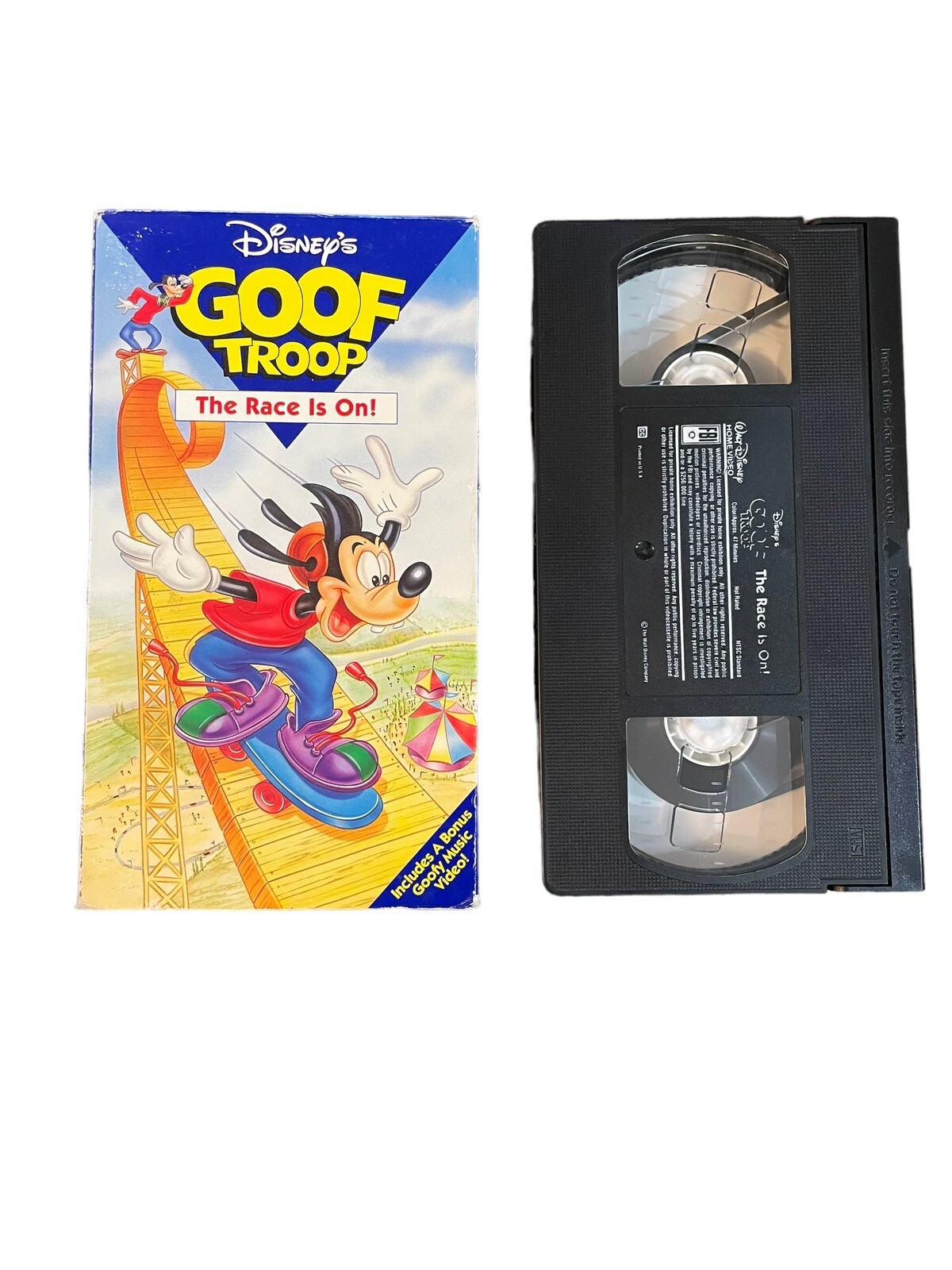 Disneys Goof Troop The Race is On VHS Tape 1993 Bonus Goofy Music Video ...
