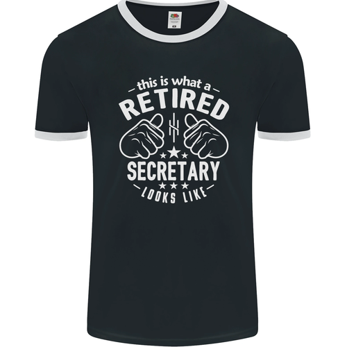 This Is What a Retired Secretary Looks Like Mens Ringer T-Shirt FotL | eBay