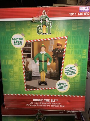 ELF LIFE SIZE 6.5 Ft Animated Buddy the Christmas Animatronic FACTORY ...