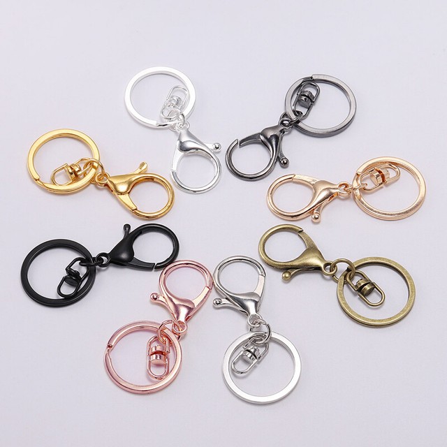 5pc DIY Hook Clip Keyring Key Chain Lobster Clasp Split Ring Jewelry ...