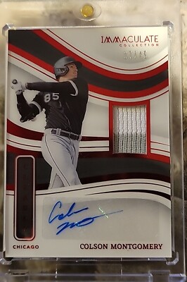 2023 Immaculate Colson Montgomery Clearly Material Signature Auto Red ...