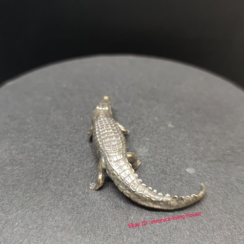 Pure Copper Alligator Sinensis Statue Animal Figurines Desktop ...