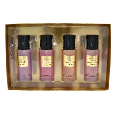 Victoria's Secret Shimmer Travel Mist Spray Gift Set Love Spell Bare ...