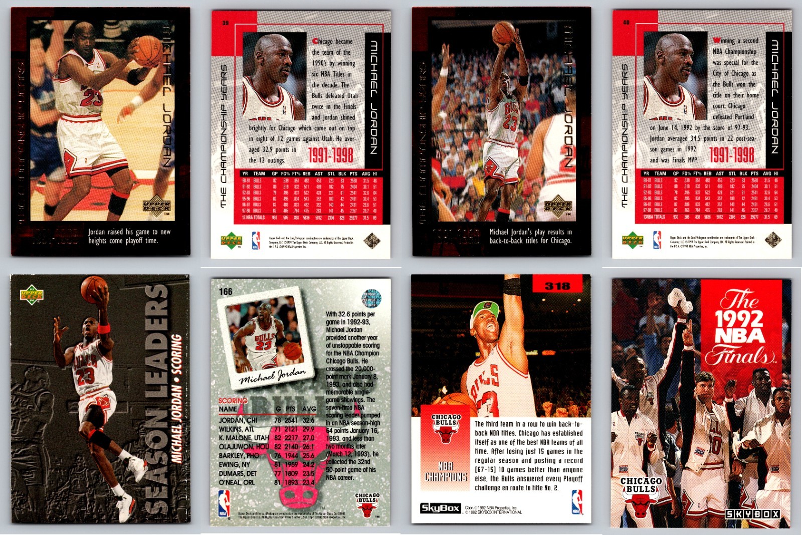 Michael Jordan 4 Card Lot - Chicago Bulls North Carolina Tar Heels UNC ...