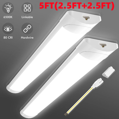 5FT LED Batten Light 6500K Daylight Tube Light Slim Fitting Garage Lamp ...