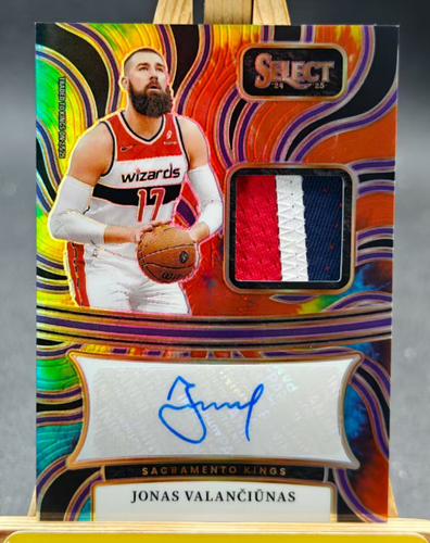 Jonas Valanciunas 2024-25 Panini Select 10/25 Patch Auto Silver #AM-VAL ...