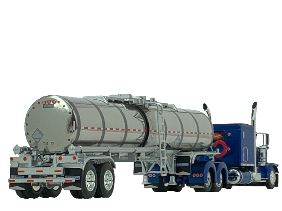 1/64 DCP PETERBILT 389 FLAT TOP W/ BRENNER STAINLESS BANDED TANKER ...