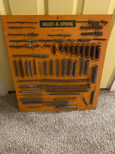 Vintage Metal Automotive Hardware Store Select-A-Spring Metal Display ...