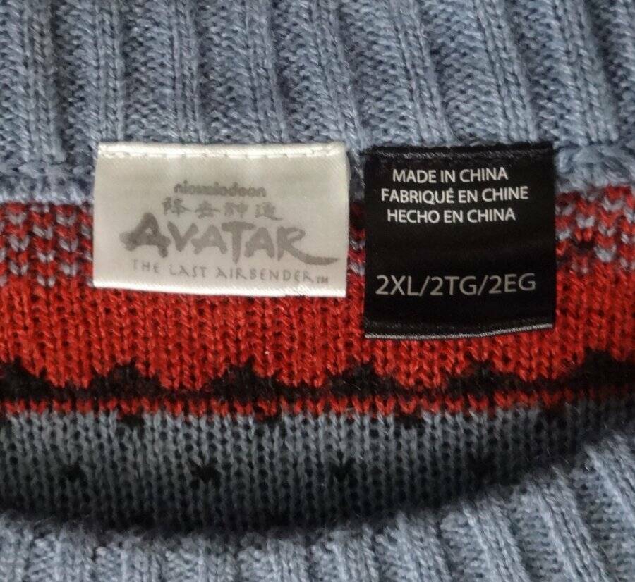 AVATAR The Last Airbender Sweater Nickelodeon Black M… - Gem