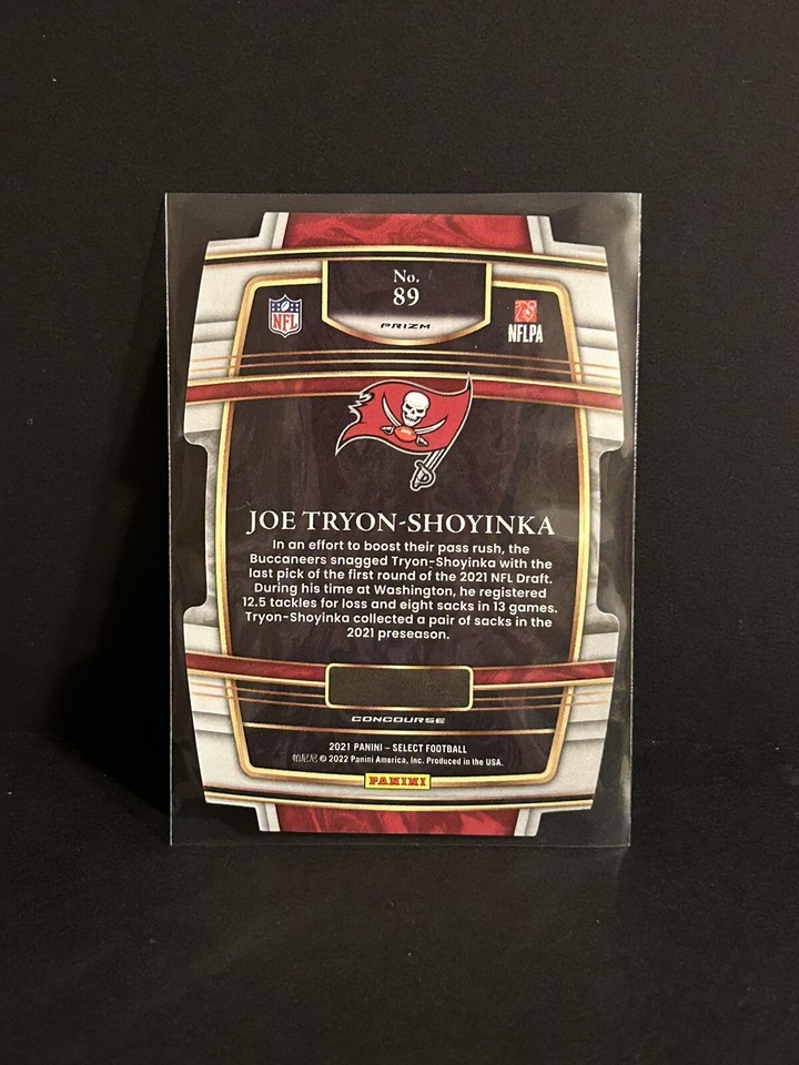 2021 Panini Select Joe Tryon-Shoyinka Silver Prizm Die Cut Rookie Card ...