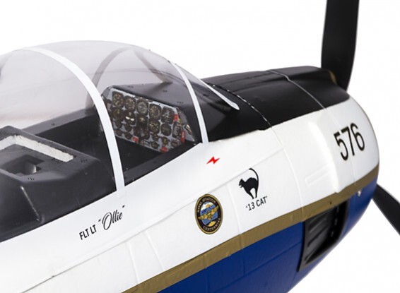 Remote Control Airplane warbird RC plane PNF T-28 Trojan Naval 1100mm ...