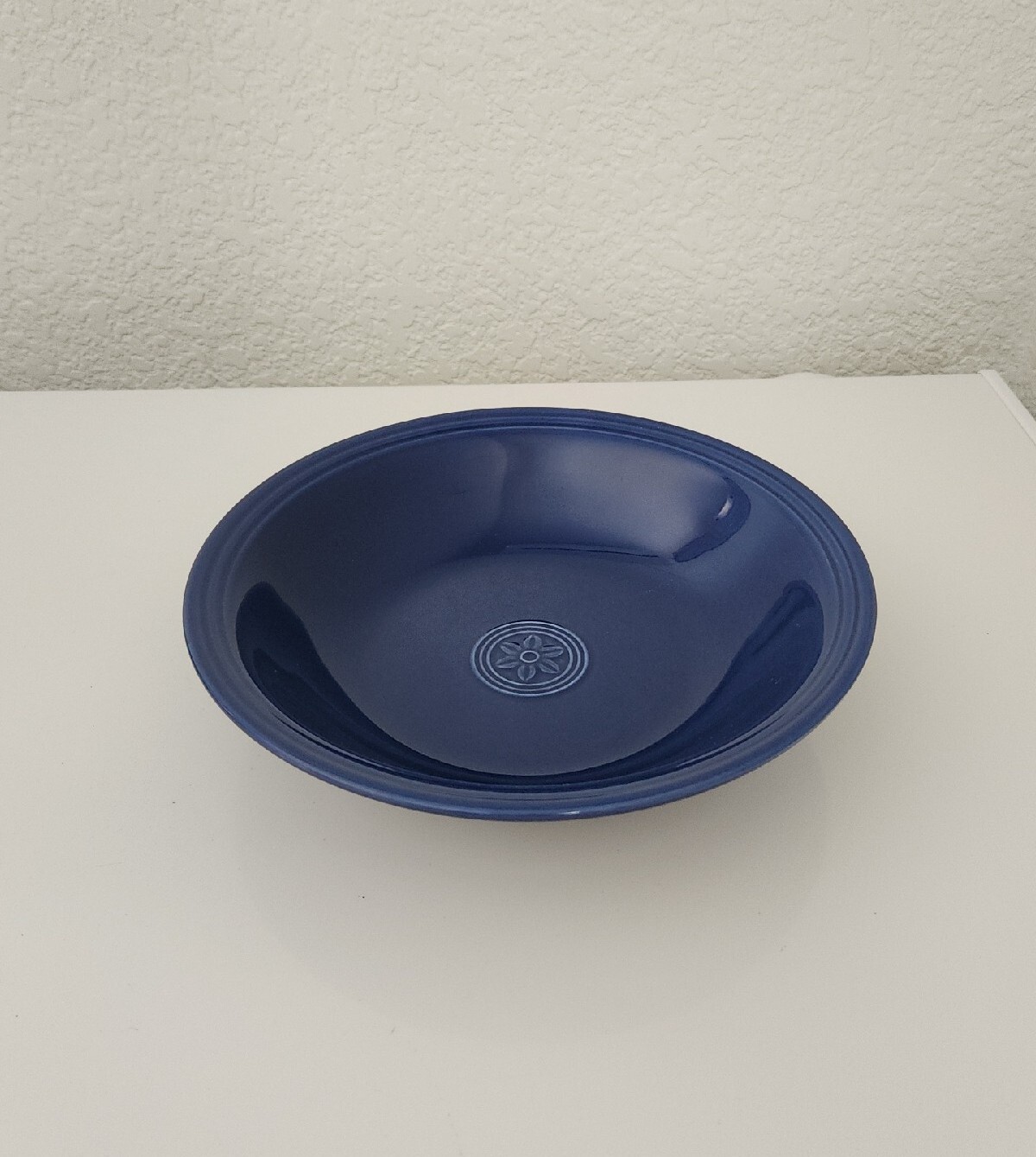 Oneida Petals Stoneware 10" Pasta Serving Bowl Blue Bell Cobalt Dark ...