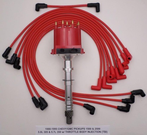 87-95 CHEVY GMC PICKUPS 1500 2500 5.7L/350 305 TBI DISTRIBUTOR +RED ...