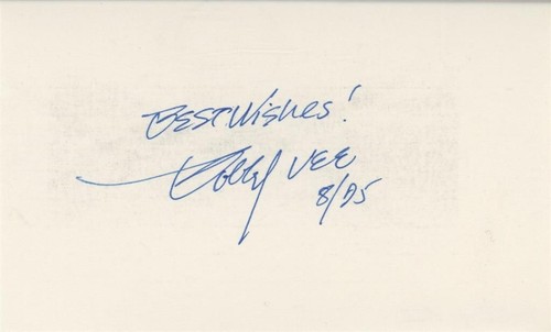 Bobby Vee- Signed Card | eBay