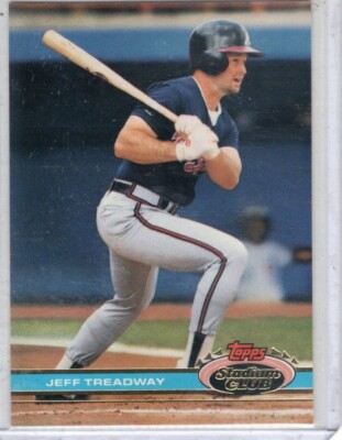 1991 Topps Stadium Club - Jeff Treadway #497 Atlanta Braves | eBay