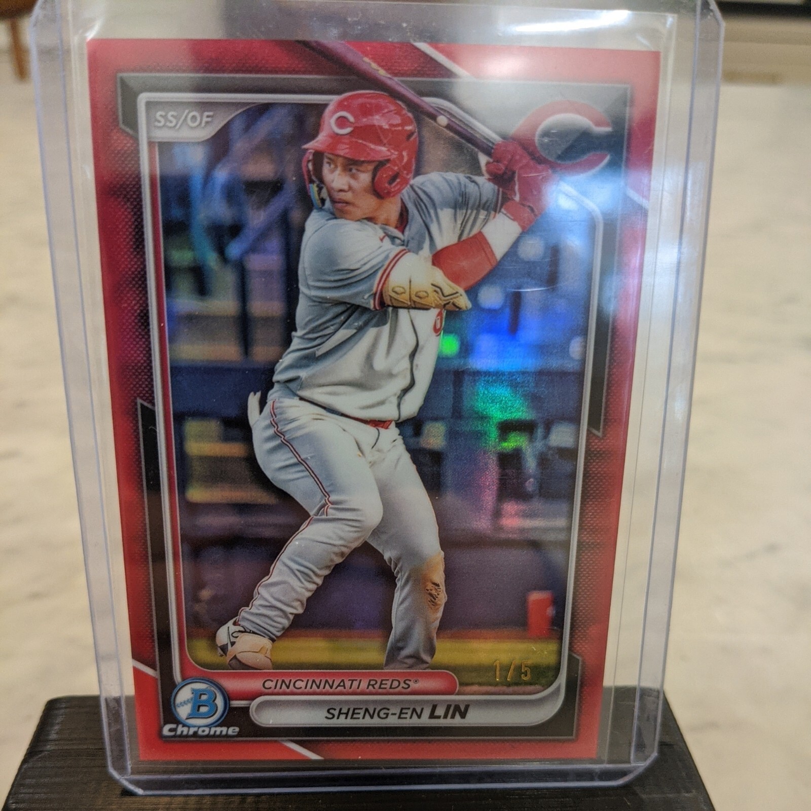 2024 Bowman Draft - Chrome #BDC-147 Sheng-En Lin True Red 1/5 | eBay