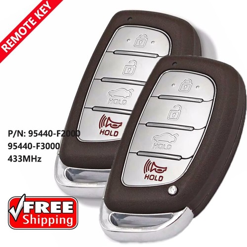 2 for Hyundai Elantra 2015 2016 2017 18 Smart Key Keyless Remote Fob ...