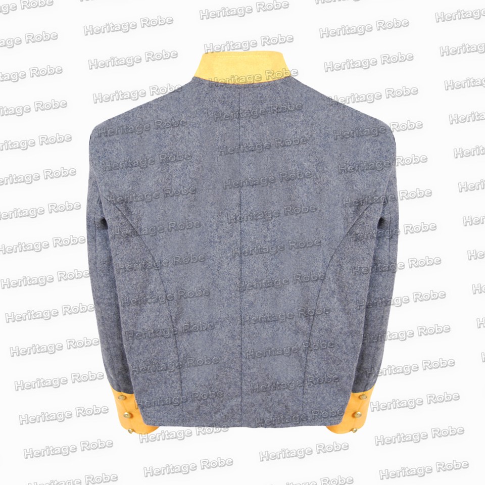 US Civil War CS Grey Single Breasted Shell Jacket Color Cuff DDP - No ...
