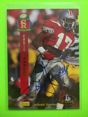 Chris Sanders 1995 Signature Rookies /3000 Autographed Rookie Ohio ...