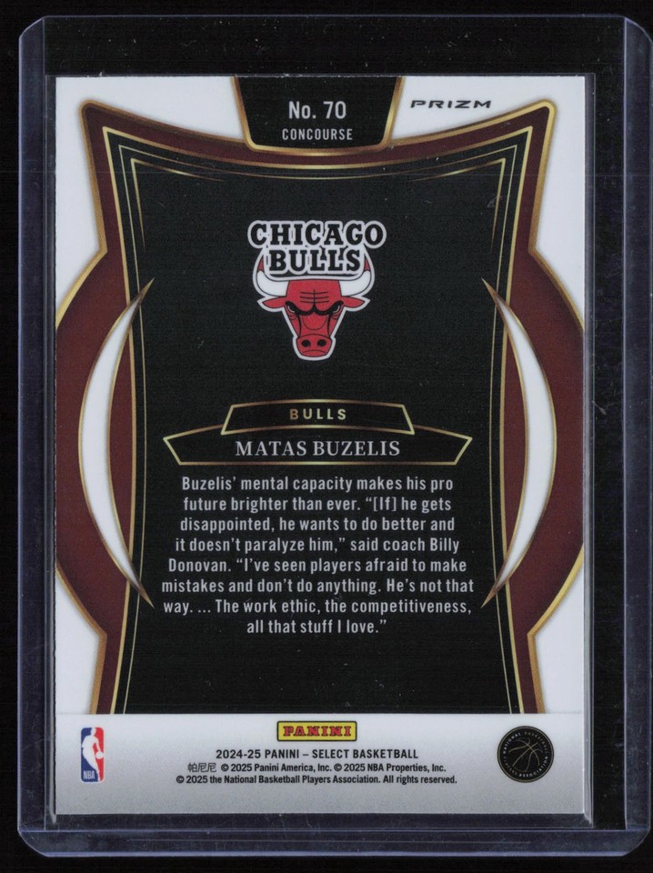 2024-25 Panini Select #70 Matas Buzelis Silver Prizm | eBay
