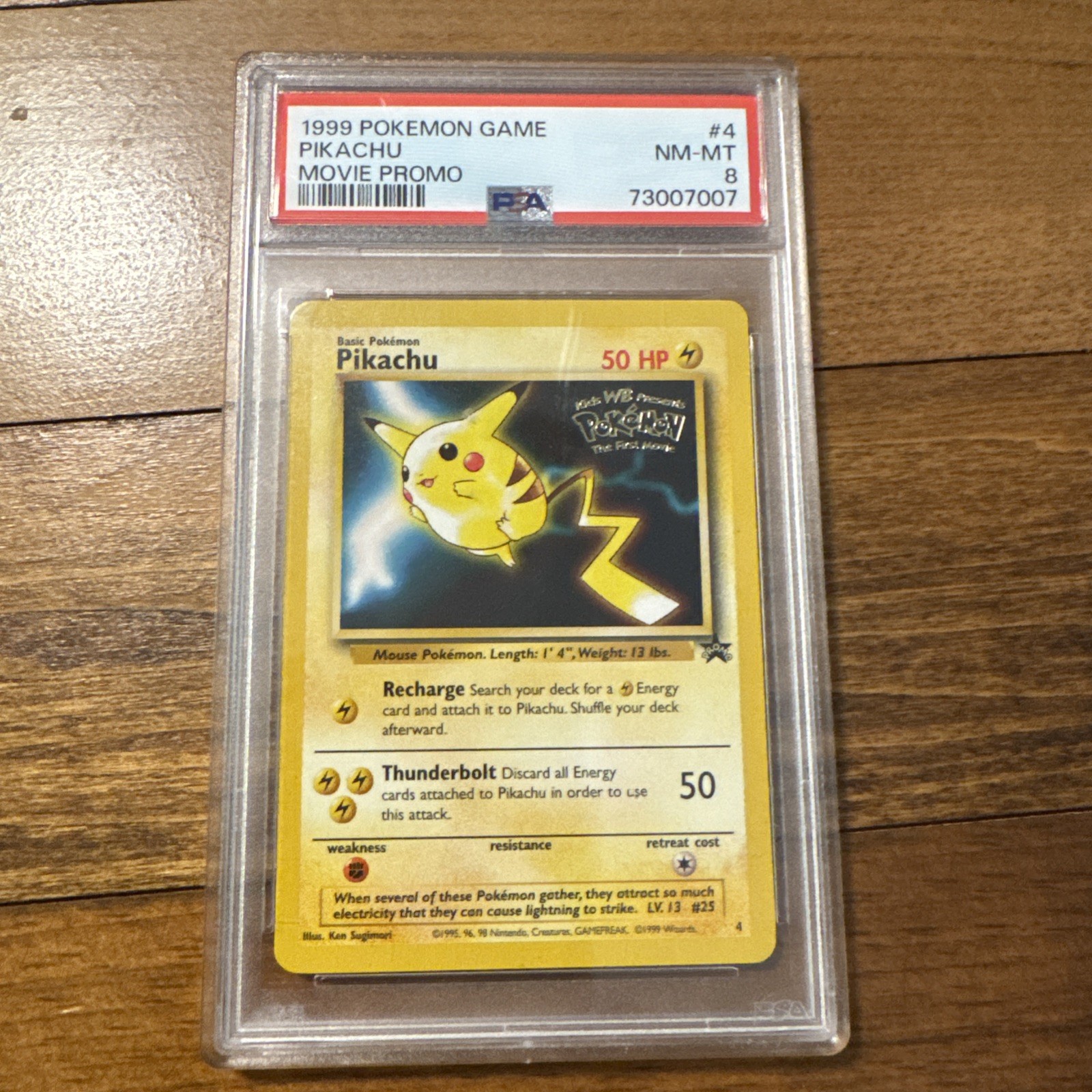 PSA 8 Pikachu 4 Movie Wizards Black Star Promo Near MINT Card 1999 | eBay