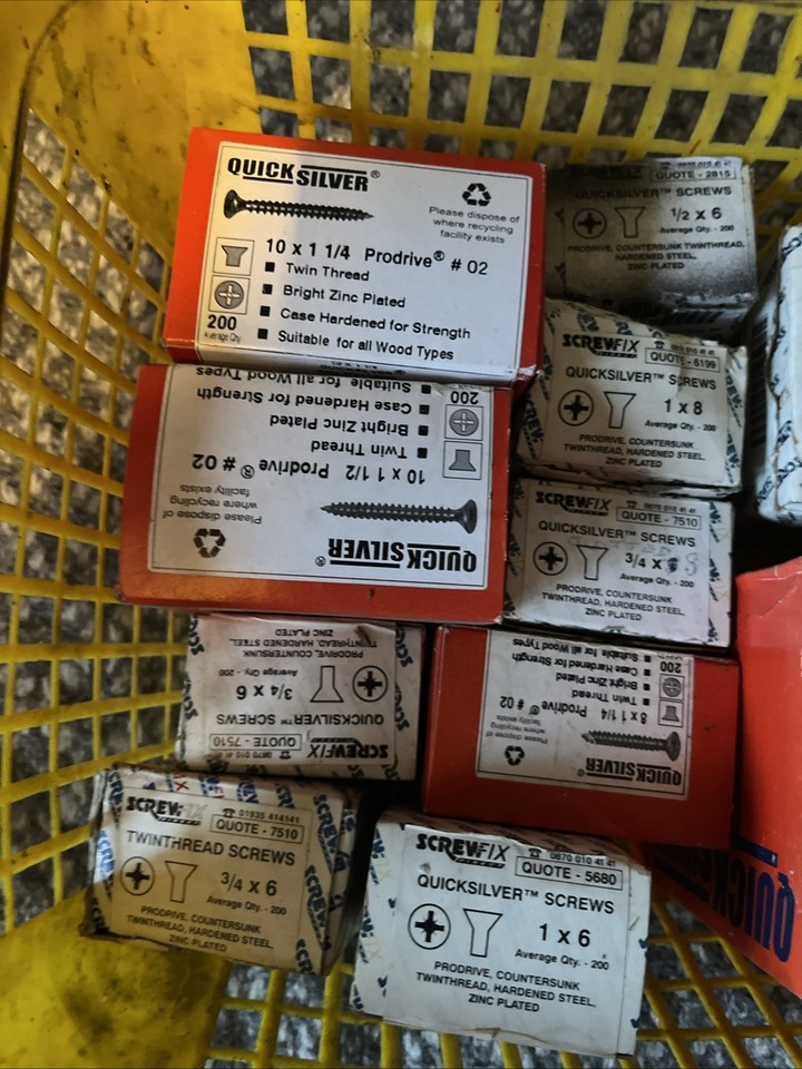 Quick Silver Screws Job Lot As Pictured Opened Boxes Mixed Sizes | eBay UK