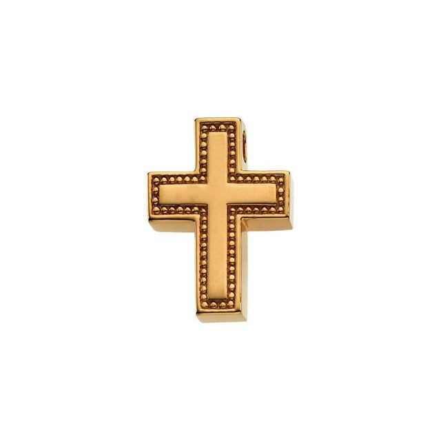 18K Yellow 21x16.25 mm Cross Pendant | eBay
